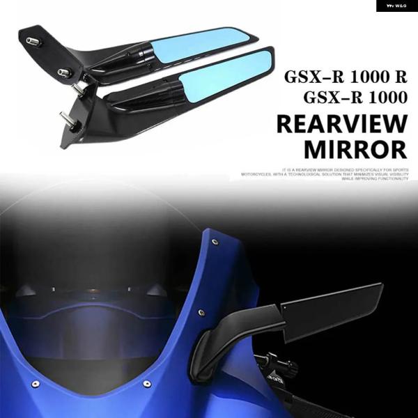 バイク ミラー スズキ GSX-R1000 GSX-R1000R 2017-2025 ステルスミラー スポーツ ウィングレット ミラー キット ミラー ウィング カスタム パーツ アクセサリーHigh-concerned chemical:...