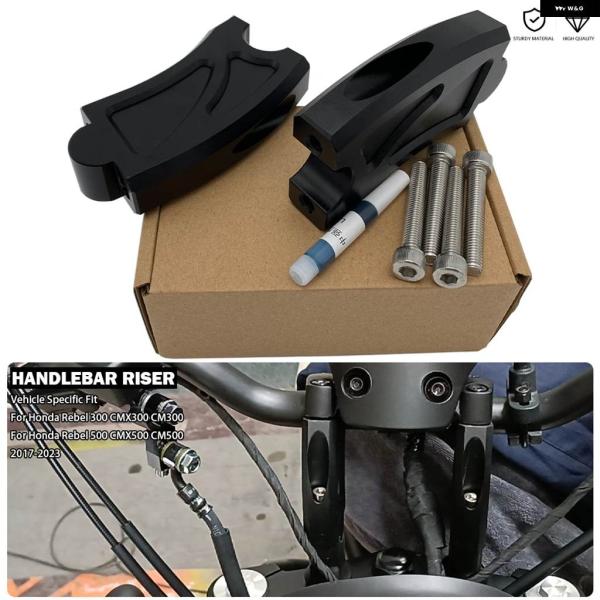 オートバイ ハンドルバー ライザーオフセットライズハイト マウント キット ホンダ CMX 500 CM500 CM300 CMX300 CMX500 2017-2025 カスタム パーツ アクセサリーHigh-concerned chem...