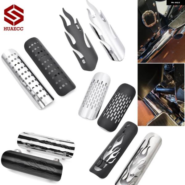 バイク エキゾーストマフラー パイプ ヒートシールド カバー ガード ハーレー ダイナクルーザー ロードキング ソフテイル スポーツスター などモト カスタム パーツ アクセサリーProtective parts:Exhausts &amp...