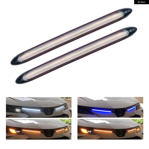 フレキシブル DRL LED ストリップ デイタイム ランニングライト オート ヘッドライト 防水 ホワイト ウィンカー イエロー ブレーキフローランプ 12V カスタム パーツ アクセサリーCertification:CCCSpecial...