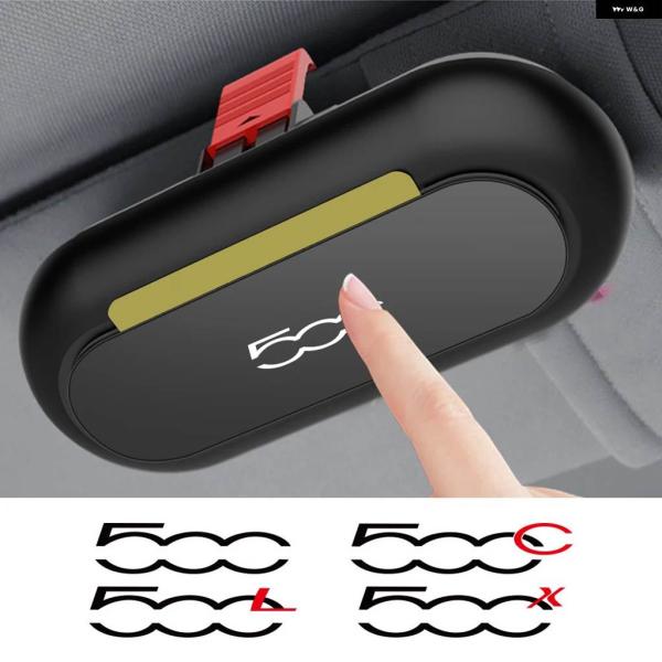 サンバイザー メガネ バックルケース ホルダー フィアット 500 500C 2012 500X 500L アバルト 695 収納 ボックス 車内 ツール カスタム パーツ アクセサリーSpecial Features:Effectivel...