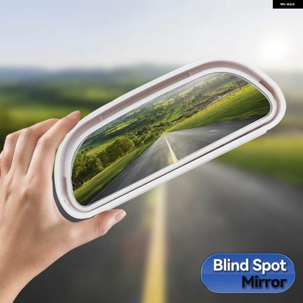 ホワイト ブラインド スポットミラー 車 バック パーキング 広角凸型 360度貼り付け リアビュー補助 カスタム パーツ アクセサリーHigh-concerned chemical:NoneMaterial Type:ABS + Glas...