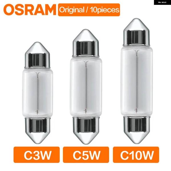 シグナルランプ 10個 OSRAM C3W C5W C10W 12V SV7-8 6411 6438 6428 6418 12844 12866 読書灯 室内ハロゲン 電球 カスタム パーツ アクセサリーHigh-concerned che...