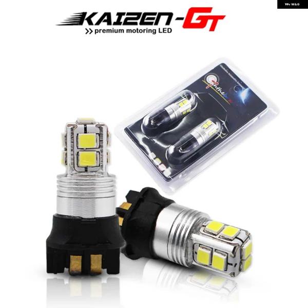 PW24W PWY24W アンバー /ホワイト 10-SMD LED ウィンカーライト DRL バルブ アウディ A3 A4 A5 BMW I3 ミニ クーパー シュコダ オクタビア カスタム パーツ アクセサリーHigh-concerne...