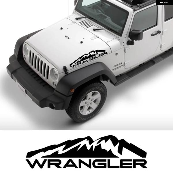 車用フードカバー サイド ステッカー ジープ ラングラー JK JL TJ YJ マウンテン スタイル ビニールフィルム デコレーション デカール オートチューニング カスタム パーツ アクセサリーCategory:StickersType...