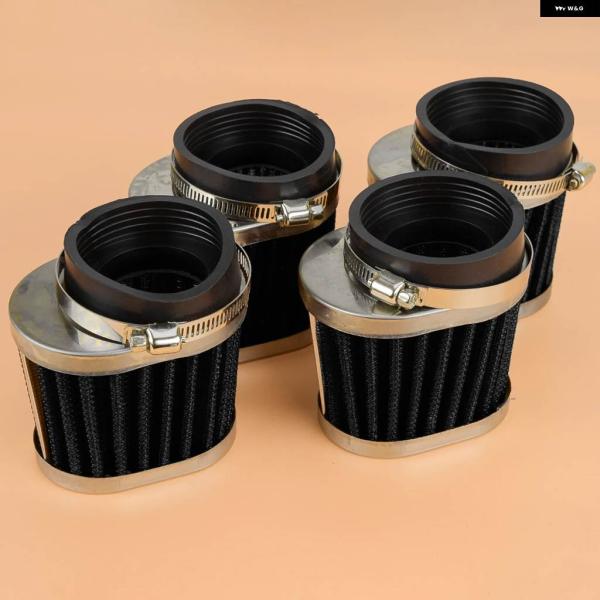 4個 54MM キャブレター エアフィルターポッド ホンダ CB650 CB750C CB900F カワサキ GPZ750 KZ1000J KZ1000K ヤマハ XS1100 カスタム パーツ アクセサリーHIGH-CONCERNED C...