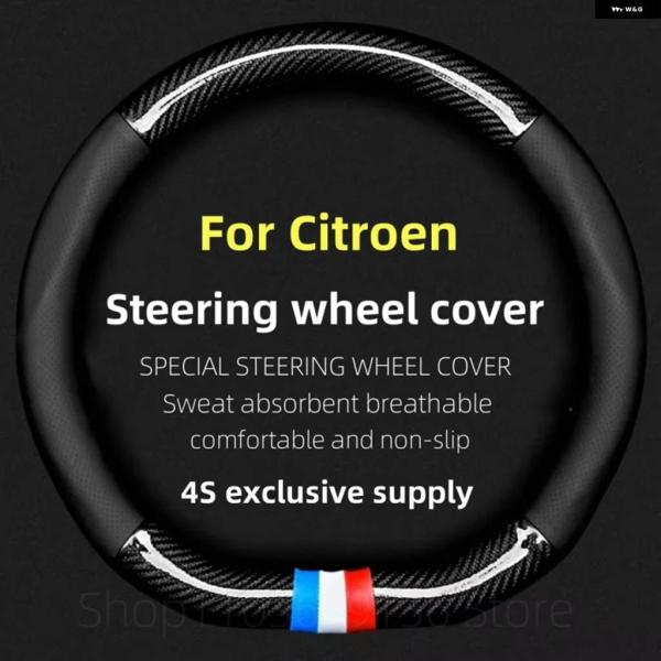 車用ステアリングホイールカバー シトロエン C3 II III 2009 - 2021 C3 エアクロス 2017 - 2021 ベルリンゴ 3 C4 2 Dタイプ ステアリングホイール カスタム パーツ アクセサリーITEM WEIGHT...