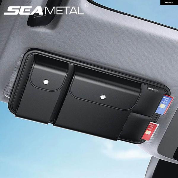 車用サンバイザーオーガナイザーバッグ マルチポケット サンバイザープレート収納バッグ メガネホルダー カードウォレット収納ボックス カスタム パーツ アクセサリーTYPE:SUNSHADE STORAGE BAGORIGIN:MAINLAN...