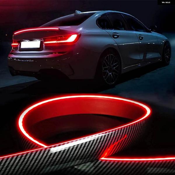 LEDスポイラーライト カーカーボンスポイラーリップキット ウィンカー ブレーキハザード灯 スタイリング テールウィング カスタム パーツ アクセサリーHIGH-CONCERNED CHEMICAL:NONEPLACEMENT ON VEH...