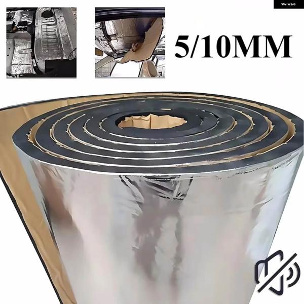 2000*500MM 5/10MM 車用サウンドマット 防音 遮音材 断熱 遮音マット フード クローズドセルフォーム カスタム パーツ アクセサリーHIGH-CONCERNED CHEMICAL:NONEMATERIAL:ALUMINUM...