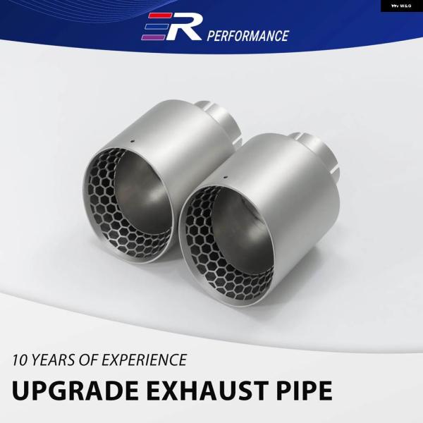 ER カーアクセサリー アップグレード ハニカムデザイン エキゾーストチップ マット 304 マフラー テールチップ モディファイ カスタム パーツ アクセサリーHIGH-CONCERNED CHEMICAL:NONESPECIAL FEA...