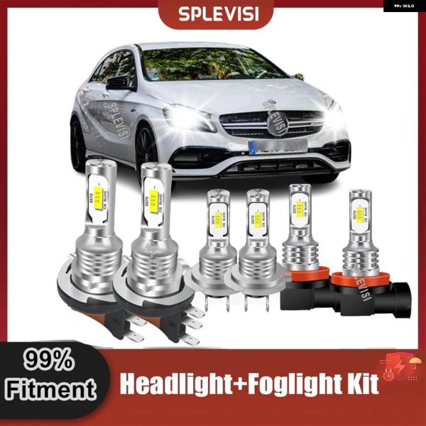 LEDライト 車用ヘッドライト ヘッドランプ フォグランプ 6000K ホワイト メルセデスベンツ Aクラス W176 2012-2018 2013 - 17 カスタム パーツ アクセサリーCOLOR TEMPERATURE:6000KVO...