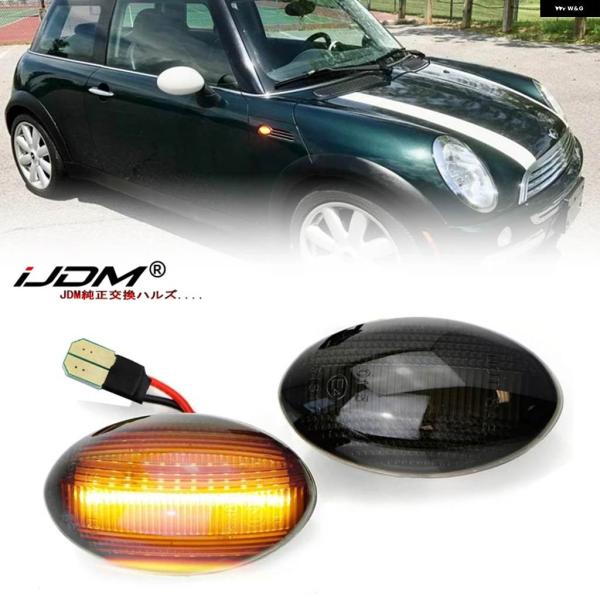 MINI COOPER R50 R53 2002-2006 ダイナミック LED ウィンカー サイドマーカーライト MINI COOPER R52 2004-2008 LED サイドリピーターランプ カスタム パーツ アクセサリーHIGH-...