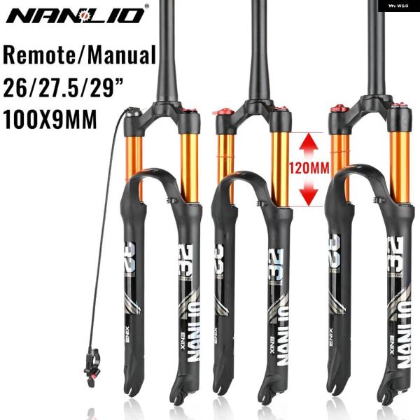 NANLIO MTB 自転車サスペンションフォーク マグネシウムエアフォーク 26/27.5/29インチ マウンテンバイク 32 RL100MM フォーク自転車 カスタム パーツ アクセサリーHIGH-CONCERNED CHEMICAL:...