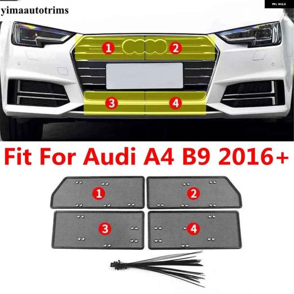 アウディ A4 B9 2016 - 2019フロント グリル 網 インサートネット トリム エクステリア カスタム パーツ アクセサリーHigh-concerned chemical:NoneExternal Testing Certifi...