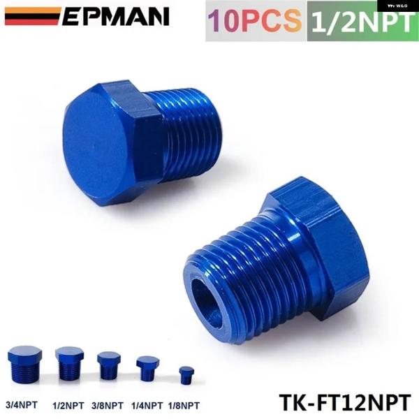 1/2インチNPT 六角頭オスポート プラグブロックオフティング アダプター ブルー TK-FT12NPT カスタム パーツ アクセサリーSpecial Features:universalItem Diameter:00inchItem ...