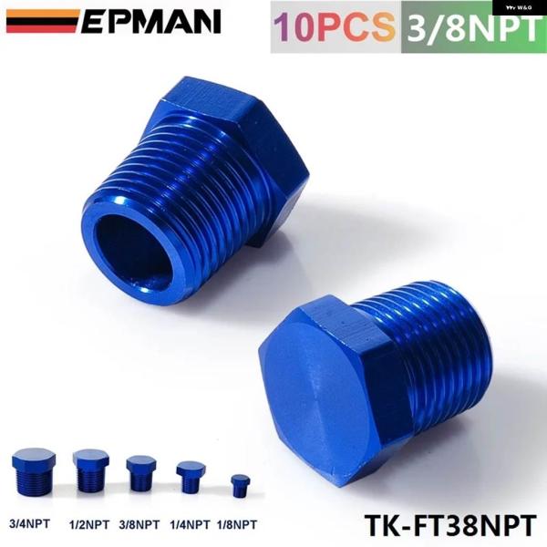3/8インチ NPT 六角頭オスポート プラグブロックオフティング アダプター ブルー TK-FT38NPT カスタム パーツ アクセサリーSpecial Features:universalItem Diameter:00inchItem...