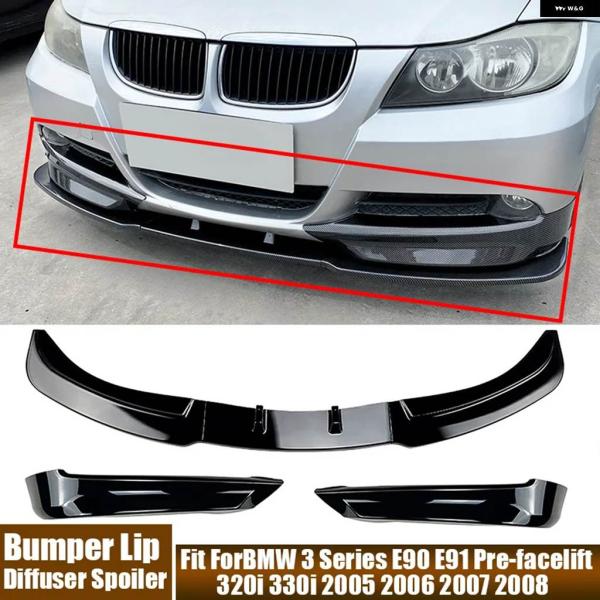 BMW 3シリーズ E90 E91 フェイスリフト前 320I 330I 2005 - 2008用 フロント バンパー ロアスポイラー トリム カバー カスタム パーツ アクセサリーHigh-concerned chemical:NoneI...