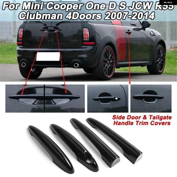 ミニクーパー ONE D S R55 クラブマン 4ドア 2007-2014 ドアハンドル 装飾 カバー テールゲート トリム 4個セット パーツ カスタム パーツ アクセサリーHigh-concerned chemical:NoneSpe...