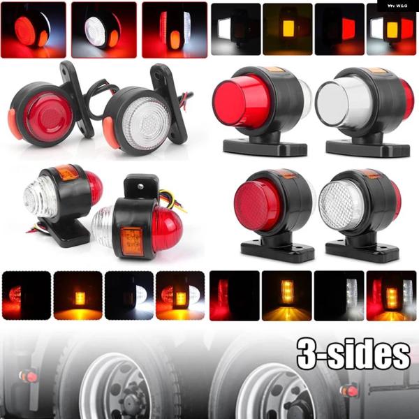 4 スタイル トラック 用 デュアルフェイス 3面LEDサイド マーカーライト 12V 24V トレーラー ウィンカークリアランスライト バス RV テールブレーキ ハザード灯 カスタム パーツ アクセサリーHigh-concerned c...