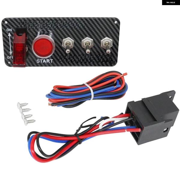 LEDライトとレーシング プッシュ スタート ボタン 車両 イグニッション スイッチ電源遮断機能とクイックスタート機能を搭載 カスタム パーツ アクセサリーOrigin:Mainland ChinaFor Vehicle Ignition ...