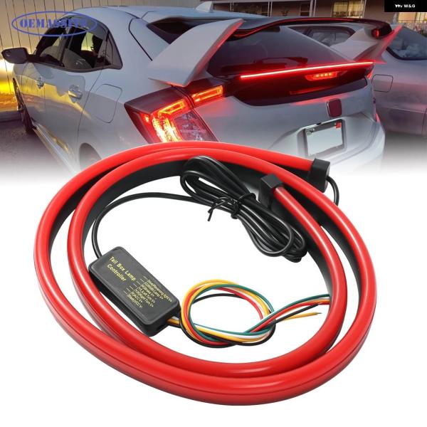 100CM 車用ハイポジション ブレーキライト マルチモード リアテールハザードウィンカーランニングランプ 12V フレキシブルLEDストリップ カスタム パーツ アクセサリーHigh-concerned chemical:NoneVolt...