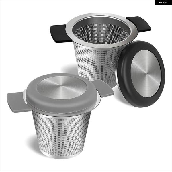 細かいメッシュティーインフューザー2個大型ティーストレーナー耐熱シリコンハンドルティーインフューザー カスタム パーツ アクセサリーHigh-concerned chemical:NoneOrigin:Mainland ChinaFine ...