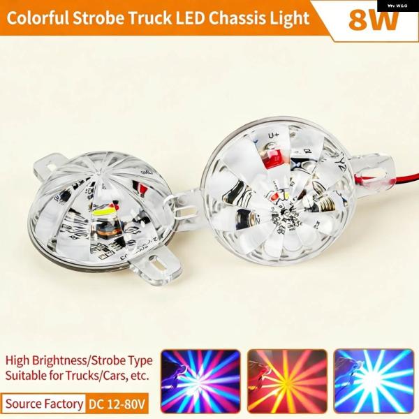 6/8/10個 12-80V ストロボ RGB LED アンダーグローライト トラック 車用 マルチカラー ムードライト カスタム パーツ アクセサリーHigh-concerned chemical:NoneVoltage:12 V / 2...