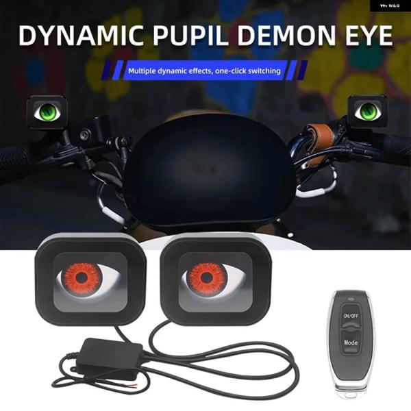 オートバイ 装飾 ライト LEDダイナミックデビルアイライト レトロミラー デビルアイ バイク キット カスタム パーツ アクセサリーBattery Included:NoHigh-concerned chemical:NoneOrigin...