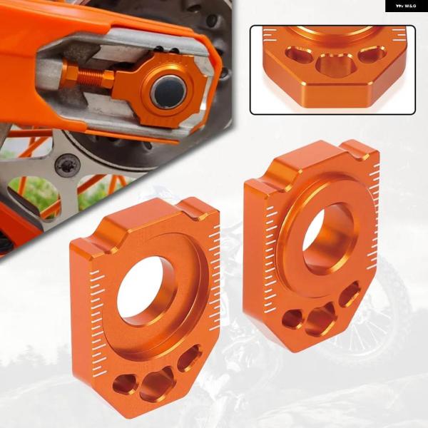 2025 XC XCF SX SXF EXC E 500 525 530 オレンジ リア チェーン アジャスター アクスルブロック カスタム パーツ アクセサリーProtective parts:OtherHigh-concerned ch...