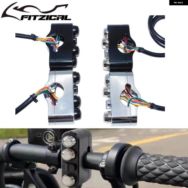 オートバイ 1インチ 25MM ウインカーライト スイッチ ハンドルバー コントロール ハーレー ツーリング ロードキング ソフテイル ファットボーイ ダイナ スポーツスター 883 カスタム パーツ アクセサリーHigh-concerne...