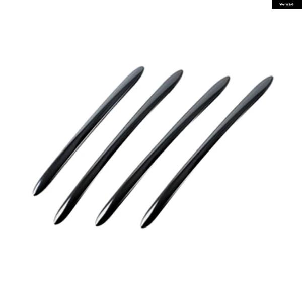 POUR- BMW シリーズ 5 F10 F18 F11 2011-2017 GARNITURE DE COUVERCLE DE POIGNEE DE PORTE EXTERIEURE NOIRE EN ACIER INOXYDABLE カ...