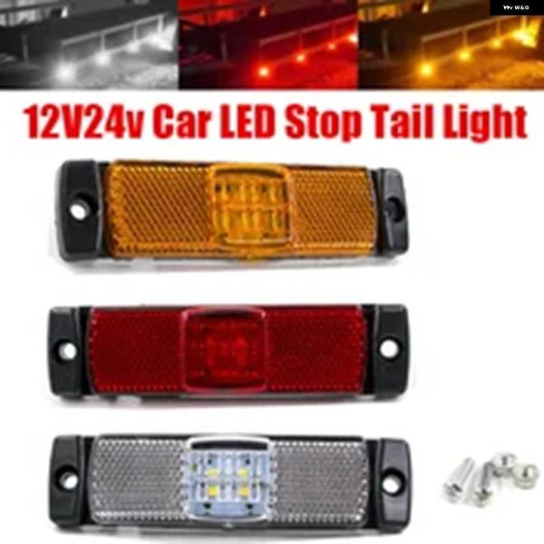12V 24V 4 LED サイド マーカーライト 車用アウターハザード表示灯 ウィンカー ポジションランプ トレーラー トラック バン カスタム パーツ アクセサリーHigh-concerned chemical:NoneVoltage:...