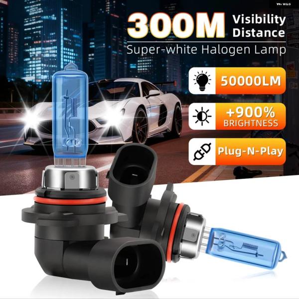 2個 車用 HB3 ハロゲン バルブ 9005 9006 HB4 ヘッドライト フォグランプ バルブ ランプ ライト 6000K ホワイト ターボ ミニ ヘッドライト 100W カスタム パーツ アクセサリーHigh-concerned c...