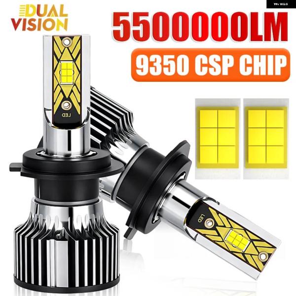 ターボ H7 H11 LED ヘッドライト バルブ CANBUS ライト H4 H8 H9 HB3 HB4 H1 6000K 高出力 5000W 5500000LM 9005 9006 9012 HIR フォグランプ カスタム パーツ アク...