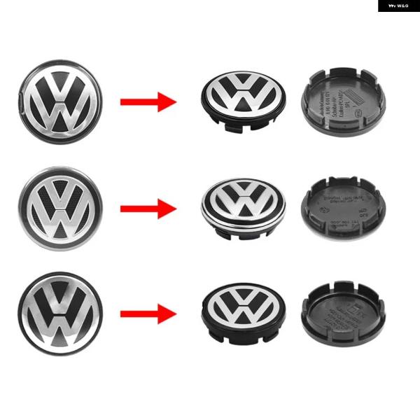 4個 55MM 65MM 車用バッジ ホイールセンターハブセンターキャップ リムハブ カバー フォルクスワーゲン VW ゴルフ ティグアン パサート バリアント トゥアレグ カスタム パーツ アクセサリーHigh-concerned che...