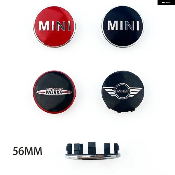56MM/54MM 4個 車用ホイールハブセンターキャップバッジ MINI COOPER S WORKS R55 R56 R50 R53 R60 R61 F54 F55 F56 カスタム パーツ アクセサリーHigh-concerned c...