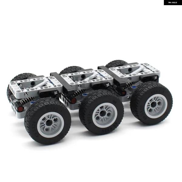 119ピース MOC ハイテク カーホイールセット ビルディングブロック DIY テクニカルピン リフトアームパーツ 3軸トレーラー対応 ブリックトイ カスタム パーツ アクセサリーHigh-concerned chemical:NoneC...