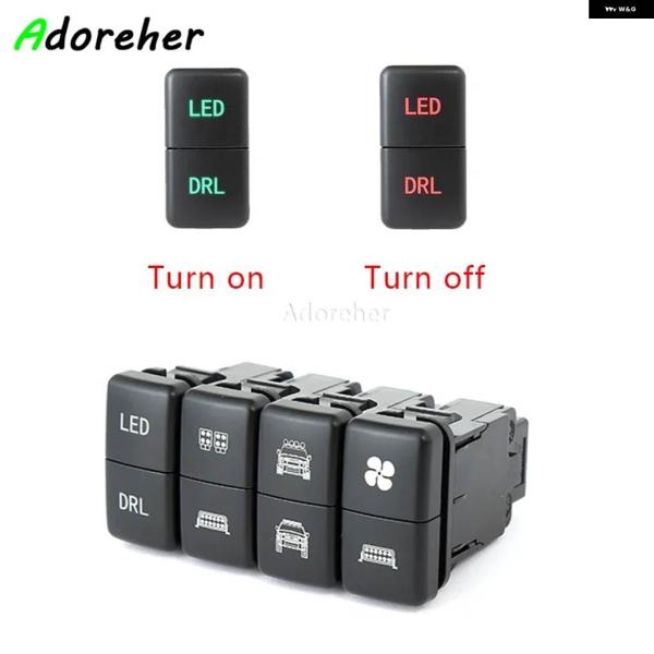 1個 デュアル BSM LED DRL 電源スイッチ フロント フォグランプ スイッチ ボタン トヨタ FJ ランドクルーザー プラド 120 LC100 車用 カスタム パーツ アクセサリーHigh-concerned chemical:...