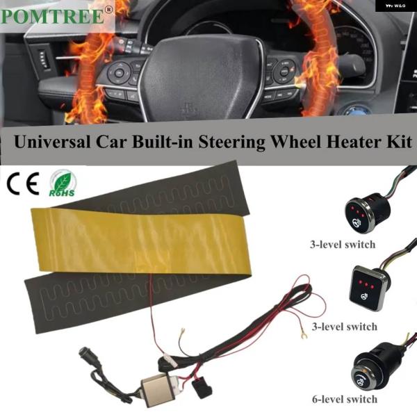 50W 車載用 ステアリングホイール ヒーター パッド キット 12V 高温ワイヤーヒーター パッド 多段階 制御 スイッチ カスタム パーツ アクセサリーHigh-concerned chemical:NoneSize:Universal...
