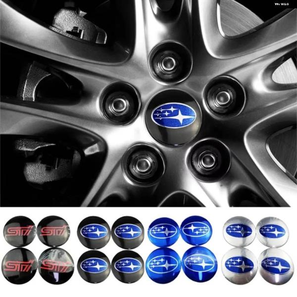 ABS製 4個 セット 車用ホイール ステッカー 56MM センターハブキャップ デカール スバル STI フォレスター インプレッサ レガシィ アウトバック XV BRZ WRX トライベッカ カスタム パーツ アクセサリーHigh-co...