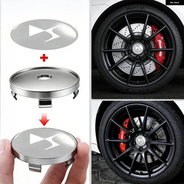 DS 60MM 車用ホイールハブカバー ホイールセンターキャップ DS4S DS5 5LS DS3 DS4 DS6 DS7 DS9 E-TENSE SPIRIT RUBIS カスタム パーツ アクセサリーHigh-concerned che...