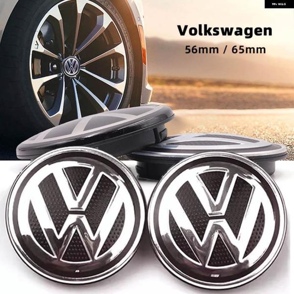 フォルクスワーゲン ホイールセンターキャップ カーハブカバー 4個 セット VW GTI ポロ ゴルフ パサート ティグアン アルテオン トゥアレグ タイゴ キャディ ジェッタ カスタム パーツ アクセサリーHigh-concerned c...