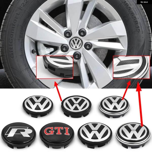 4個 55MM 65MM ホイールセンターホイールハブキャップカスタム VW フォルクスワーゲン ジェッタ MK5 ゴルフ パサート カスタム パーツ アクセサリーHigh-concerned chemical:NoneCustomizat...