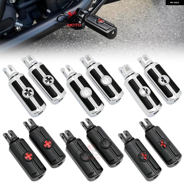 ハーレー ソフテイル ファットボブ 114 ストリートボブ FXBB スポーツグライド ブレイクアウト ローライダー スポーツスター S 18年以降 フロント スカル フットペグ フットレスト カスタム パーツ アクセサリーHigh-con...
