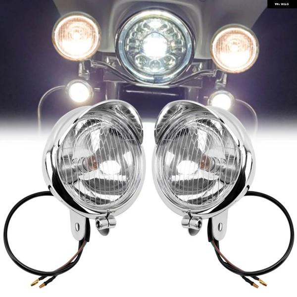 2個 オートバイ フォグランプ フロント ヘッドライト ランプ DC12V ハーレー チョッパー クルーザー ツーリング カスタム パーツ アクセサリーHigh-concerned chemical:NoneModel Name:For H...