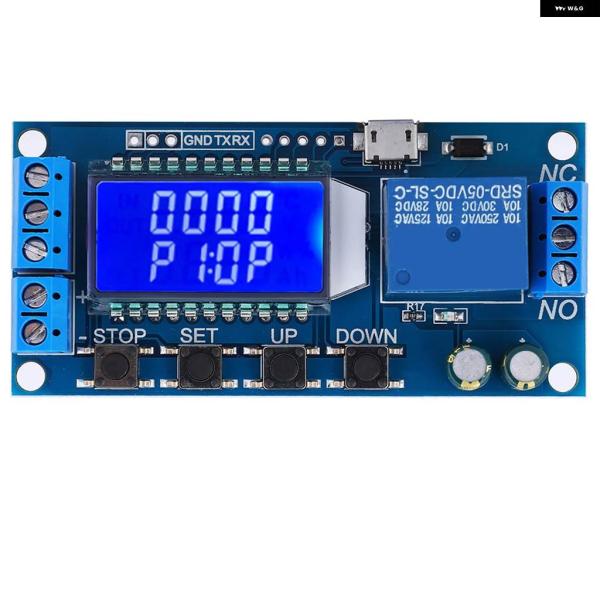 5V 12V 24V タイムディレイリレー モジュール 遅延オフサイクルタイマーリレー 0.01秒〜9999分 LCD ディスプレイ カスタム パーツ アクセサリーHigh-concerned chemical:NonePower Sour...