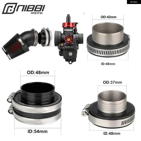 54MM/48MM/42MM/37MM エア フィルター インターフェース アダプター オートバイ キャブレター インテーク マニホールド ホンダ カスタム パーツ アクセサリーHigh-concerned chemical:NoneBra...