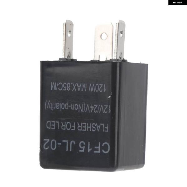 LEDフラッシャーリレー 無極性 12V 24V ABS ノーマルオープン フラッシュリレー CF15 JL-02 カスタム パーツ アクセサリーHigh-concerned chemical:NonePower Source:DCTheo...