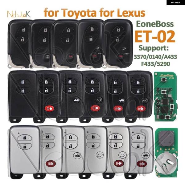 ET02 キーフォブ 4D 8A トヨタ RAV4 ランドクルーザー プラド クラウンレビン ハイランダー カムリ レクサス EONEBOSS スマートリモート カスタム パーツ アクセサリーHigh-concerned chemical:...